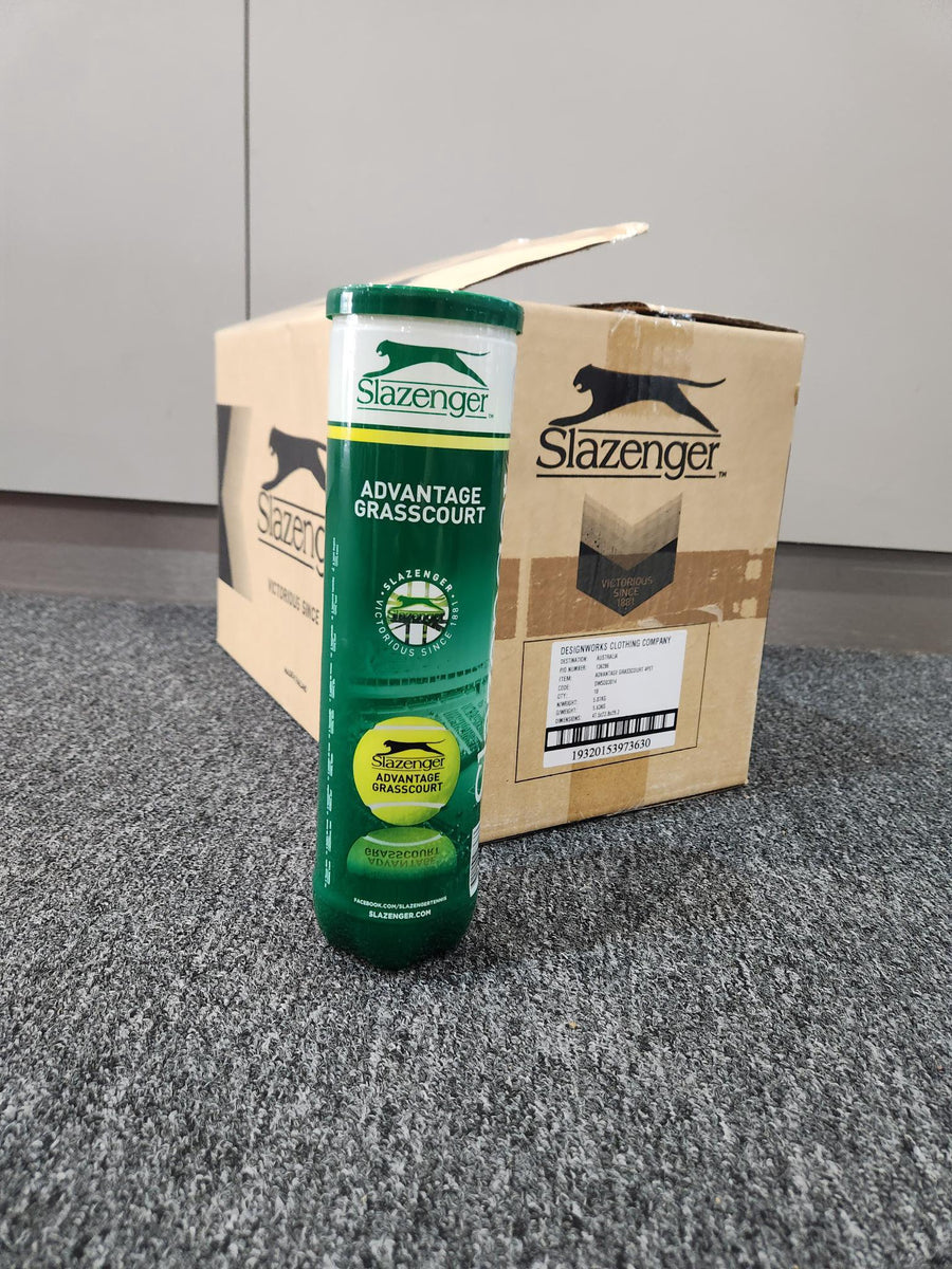 Slazenger Advantage Grasscourt 4 Pet (Carton of 18 Cans) Tennis Balls ...