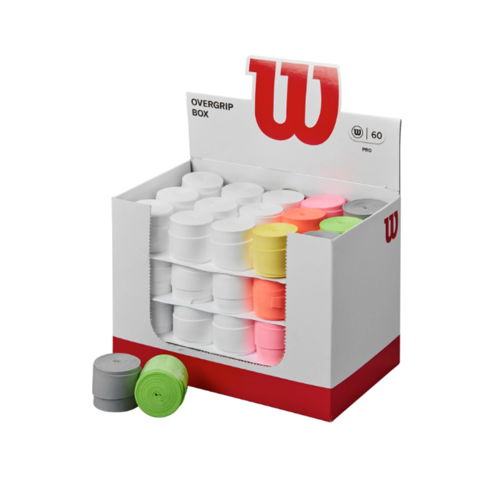 Wilson Pro Overgrip Box Assorted Colours x 60 Grips – The Racquet Shop