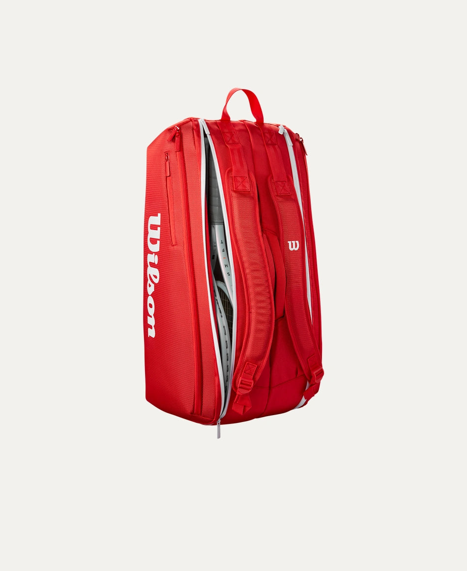 Wilson Super Tour Wilson Red 9 PK 2025 Red – The Racquet Shop
