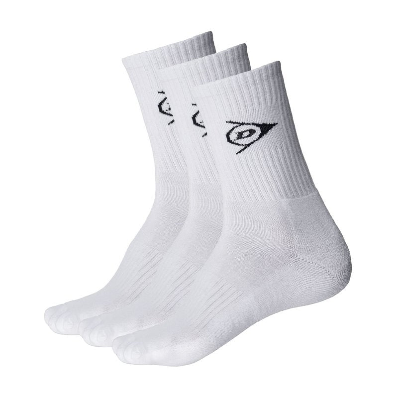 Dunlop Men - Crew Socks 3 Pack White – The Racquet Shop